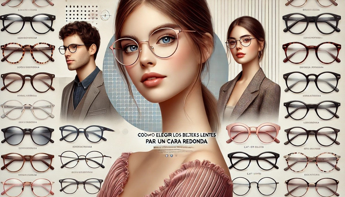 Lentes Perfectos para Caras Redondas: Estilos/Consejos para Realzarte